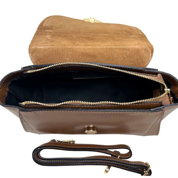 Ivan Troy | Bags | Alya Luxury Wrist Brown Leather Shoulder Bag | Poshmark